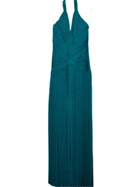 Herve Leger | Dresses | Herve Legernwt Scarlet Gown Xs Fringe Bandage ...